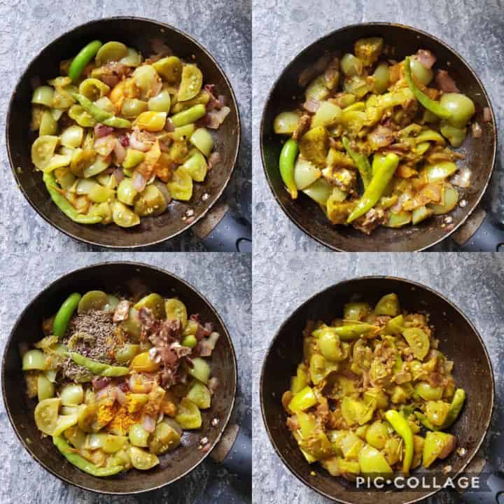 Andhra Pachi Tomato Pachadi{Raw Green Tomato Chutney) - Fat Rainbow
