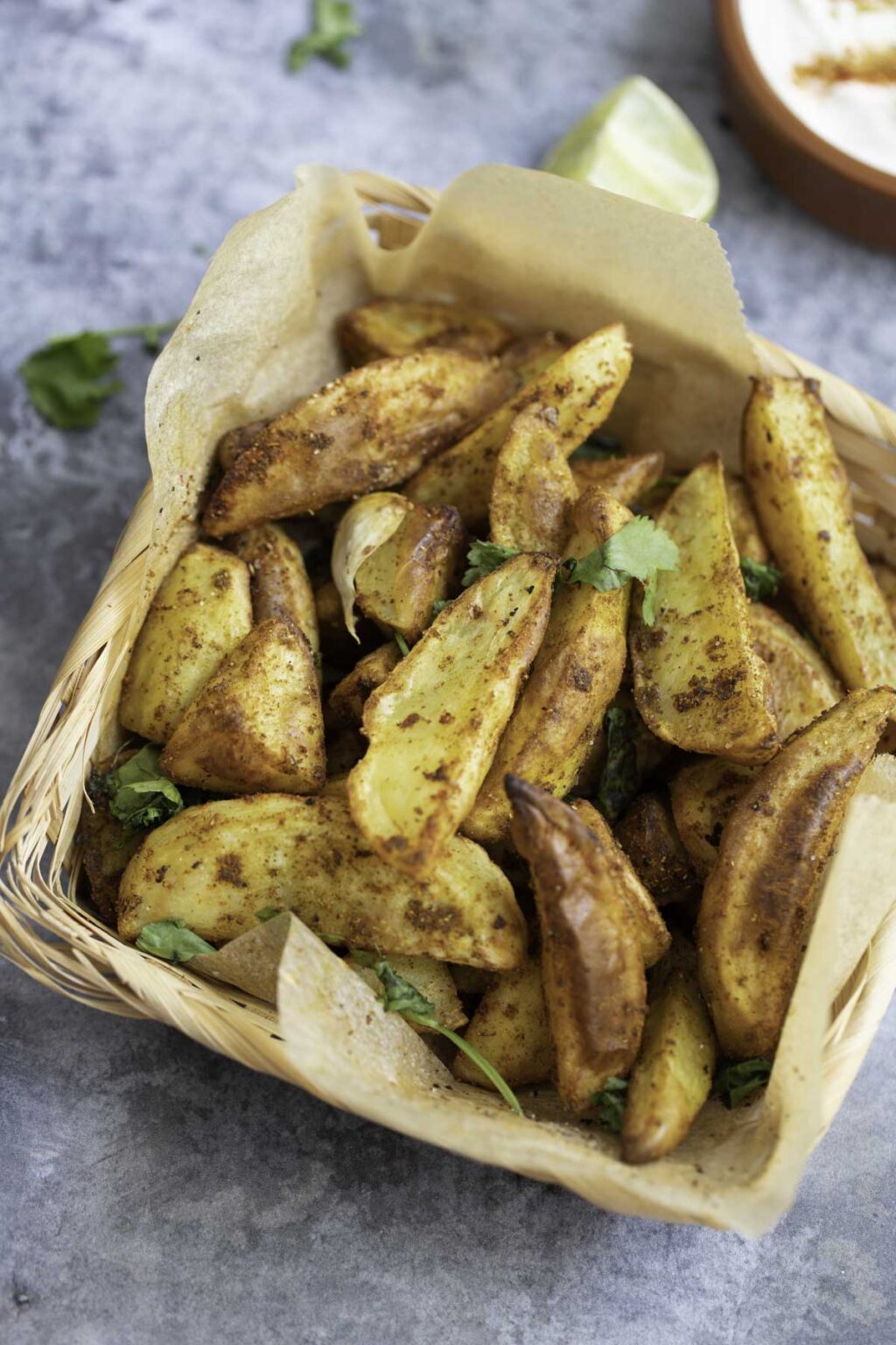 Healthy Crispy Moroccan Roasted Potatoes - Fat Rainbow