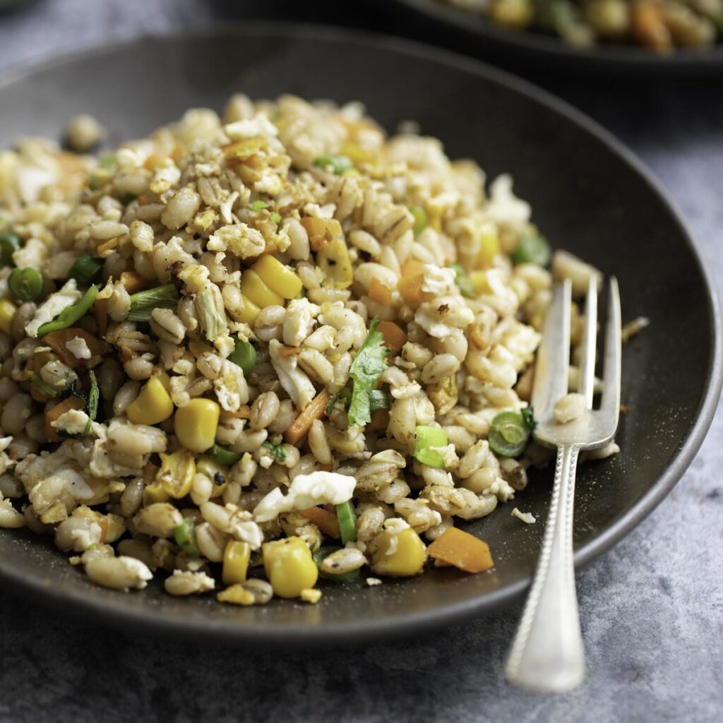 Egg Fried Barley | Barley Egg Fried Rice - Fat Rainbow